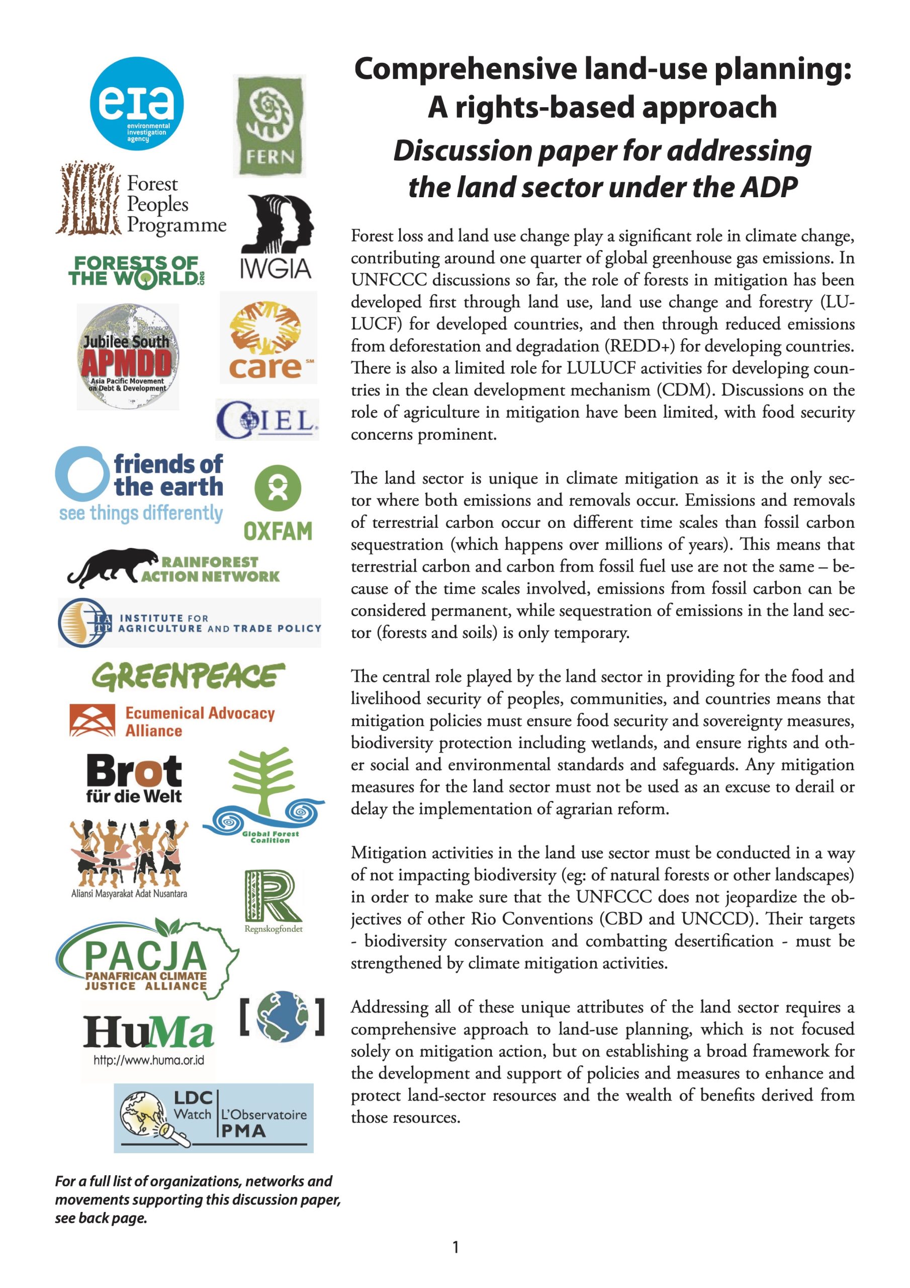 LETTER: EIA Signs Letter for Comprehensive Land Use Planning — EIA