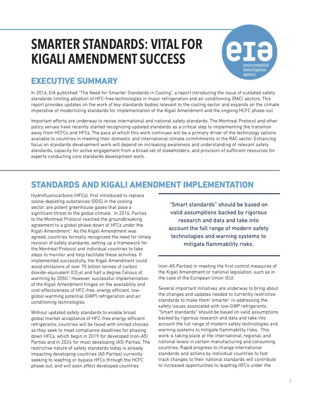 Smarter Standards: Vital for Kigali Amendment Success — EIA