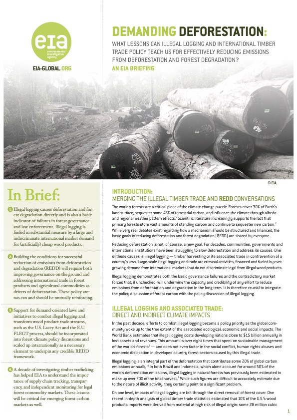 Demanding Deforestation: What lessons can illegal logging and inter ...