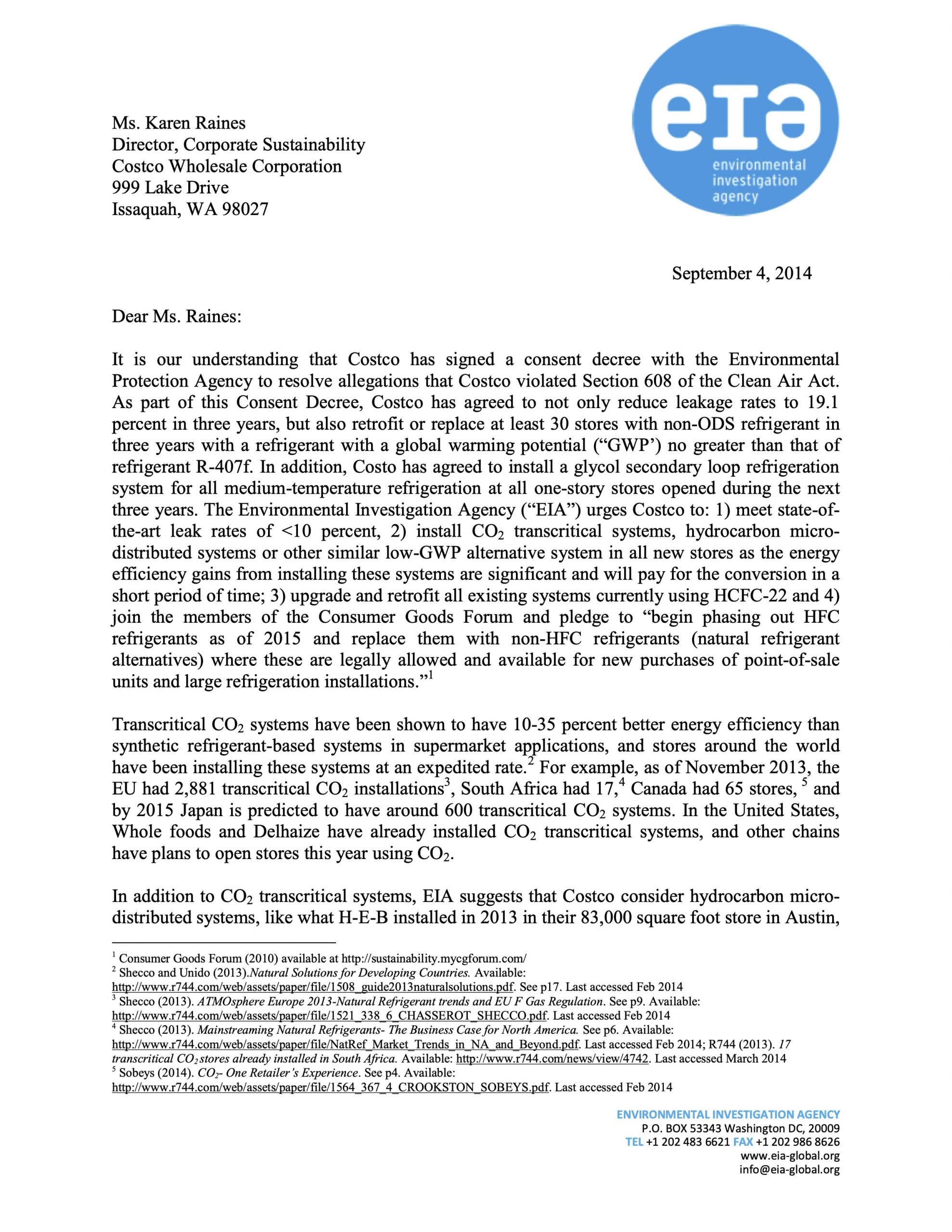 LETTER: EIA Writes Letter to Costco Following Retailer’s Settlement ...
