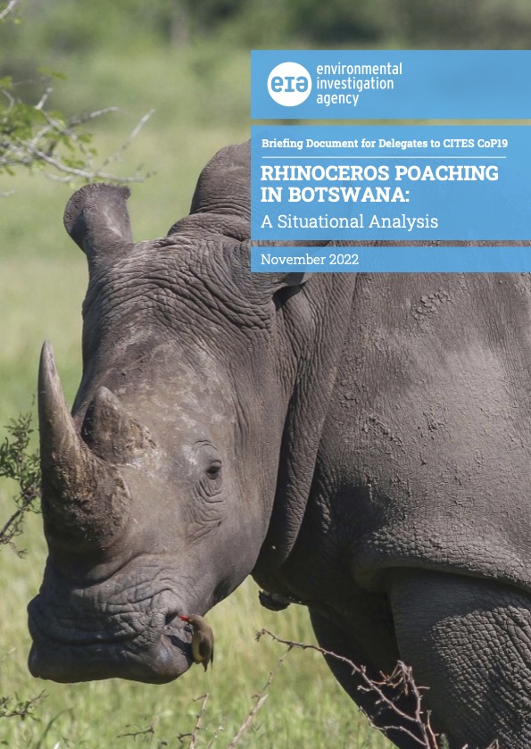 Rhinoceros Poaching in Botswana — EIA